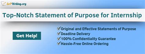 Writing Service For Your Statement Of Purpose For Internship