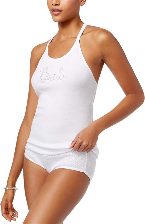 Betsey Johnson Bride Lace Racer Back Ribbed Tank White Small At Amazon Womens Clothing Store