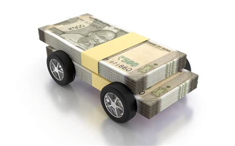 Indian Rupee 500 Currency Note Bundles Isolated On White Background 3d Illustration Render