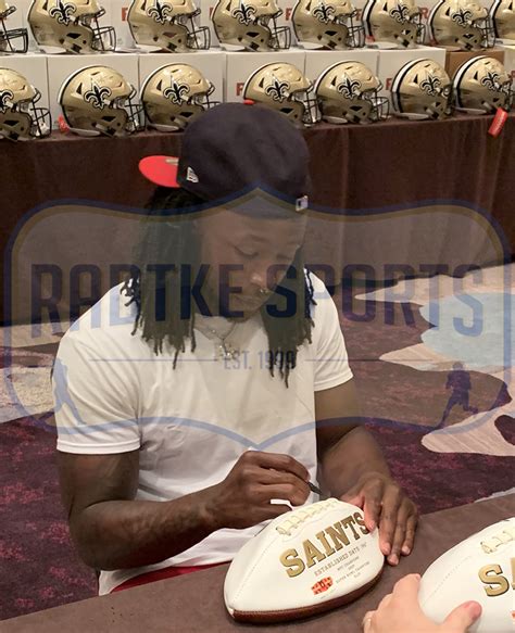 Alvin Kamara Signed New Orleans Saints Embroidered White Nfl Logo