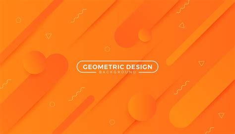 Premium Vector Modern Geometric Orange Gradient Memphis Background