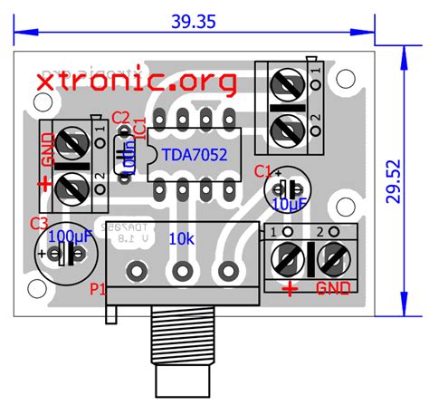 Tda7052 Amplifier Circuit Tda7052a Btl Xtronic Artofit