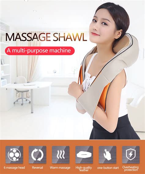 Angelruila U Shape Carhome Neck Massager Electrical Shiatsu Shoulder