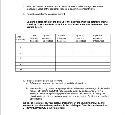 Solved 2 Construct The Series Rc Circuit Below Using