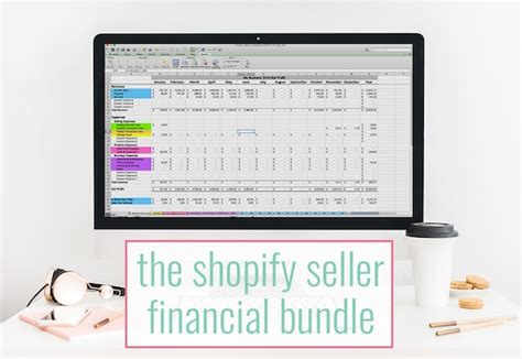Shopify Seller Financial Spreadsheet Bundle Monthly Etsy