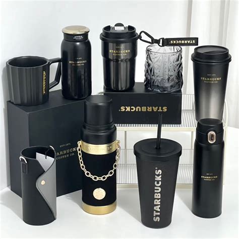 𝐀𝐇 𝐒𝐭𝐮𝐝𝐢𝐨預購┇starbucks 星巴克黑金系列不鏽鋼保溫瓶 不鏽鋼保溫杯 吸管杯 高質感設計 蝦皮購物