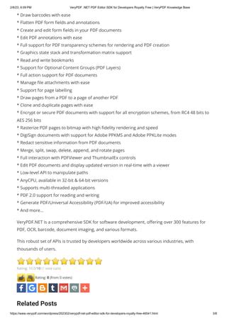 VeryPDF NET PDF Editor SDK For Developers Royalty Free VeryPDF