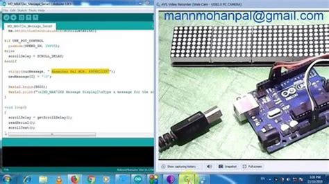 Rectangle Max7219 Led Dot Matrix 4 In 1 Display With 5p Line Module Dimension 32x32x6 Lxwxh