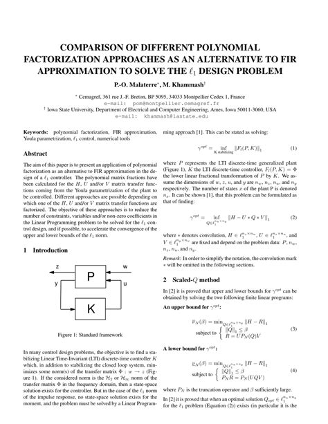 Pdf Comparison Of Different Polynomial Factorization Approaches As An