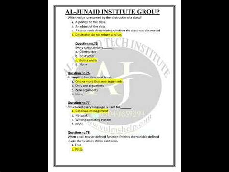 CS SOLVED MCQs FINAL TERM BY JUNAID YouTube