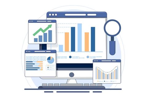 Premium Vector Analytics And Monitoring Concept Or Web Reporting Dashboard And Data Analytics