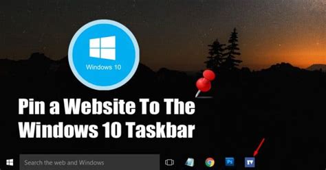 How To Pin A Website To The Windows Taskbar