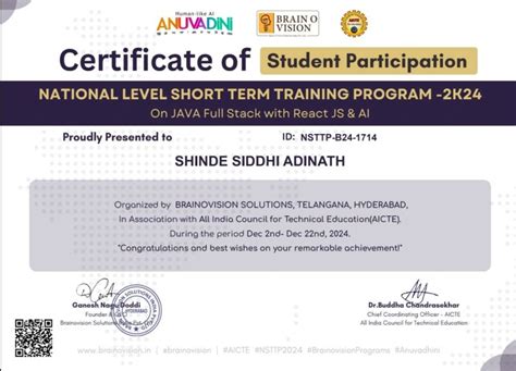 Siddhi Shinde On Linkedin Javafullstack Reactjs Ai Aicte