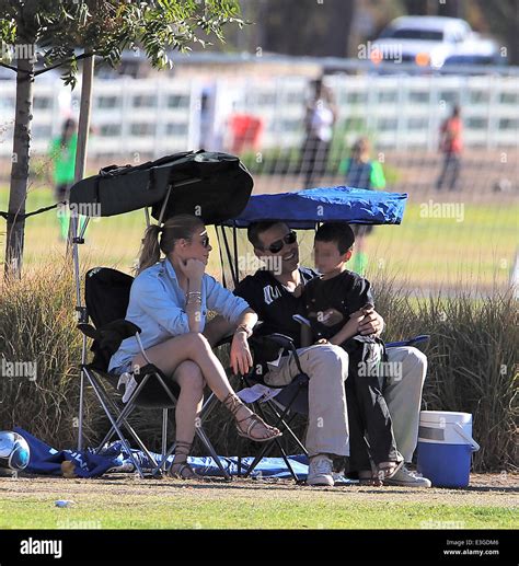 Eddie Cibrian Watches His Son Masons Soccer Game With Wife Leann Rimes