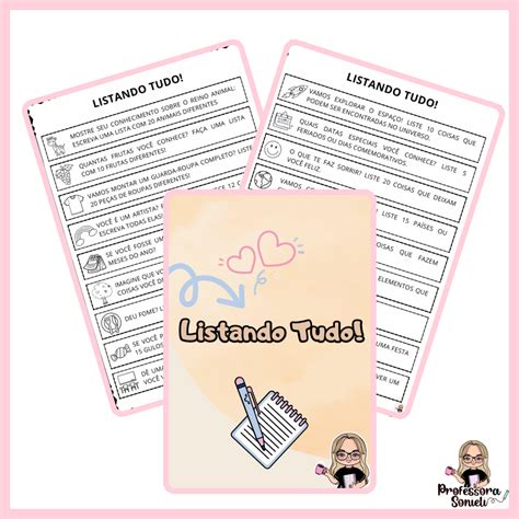 LISTANDO TUDO Professora Sonieli Recursos Pedagógicos