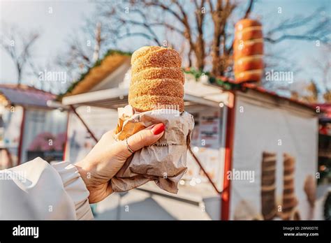 Irresistible Aroma Of Freshly Baked Trdelnik Cake A Traditional Czech