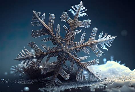 Snowflake Illustration Ai Generative Stock Illustration Illustration Of Snowflake Magic