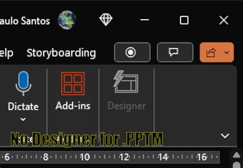 Designer Button Grayed Out In Macro Enabled Presentation In Powerpoint How To Fix It Super User