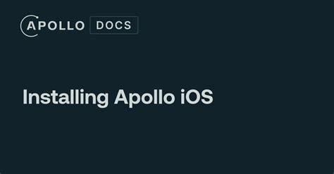 Installing Apollo Ios Apollo Graphql Docs