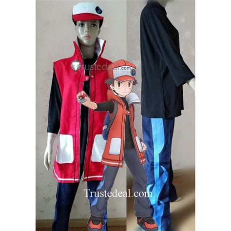 Pokemon Trainer Red Cosplay Costume
