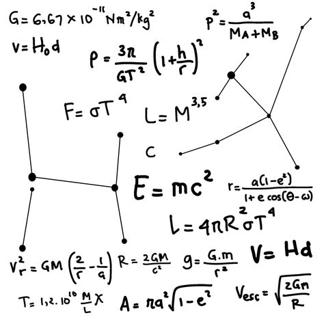 Hand Drawn Astronomy Formula Background 55404885 Vector Art At Vecteezy