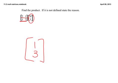 112 Multiplying Matrices Ppt