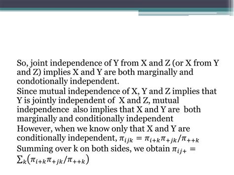 Ppt Loglinear Models For Independence And Interaction In Three Way Tables Powerpoint