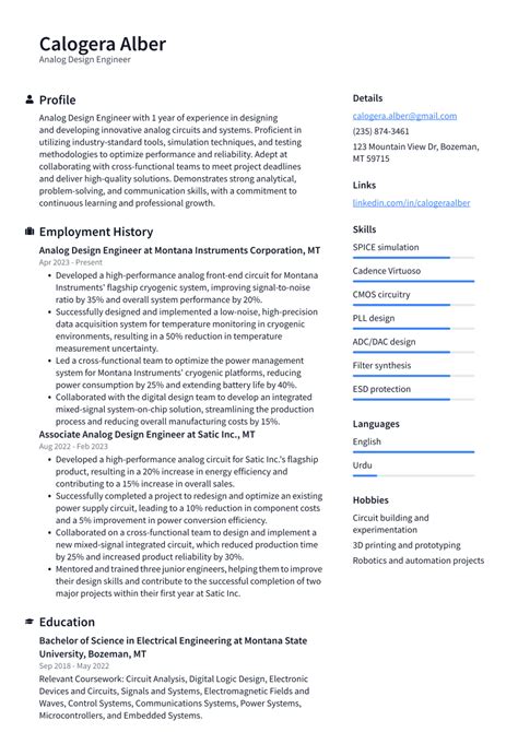 Top 12 Analog Design Engineer Skills To Put On Your Resume