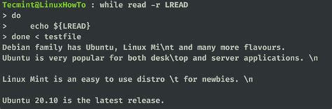 Different Ways To Read File In Bash Script Using While Loop