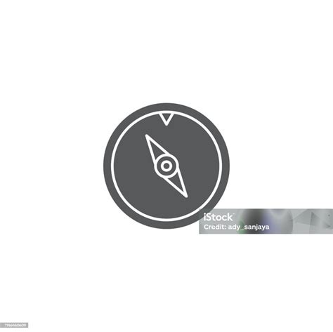 Compass Vector Icon Concept Design Isolated On White Background Stock