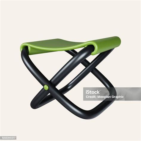 3d 캠핑 의자 캠핑 하이킹 여름 캠프 여행 여행을 위한 요소 아이콘은 흰색 배경에 분리되어 있습니다 3d 렌더링 그림입니다 클리핑 패스 3차원 형태에 대한 스톡 사진 및