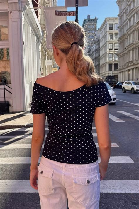 Ginny Polka Dot Top Brandy Melville Europe
