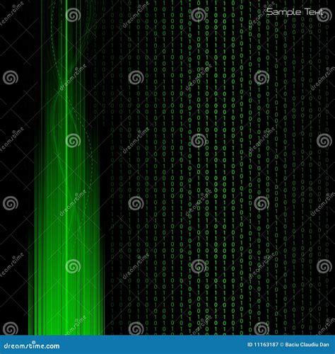Technology Binary Background Binary On Green Background Vector