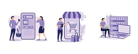 Premium Vector Commercial Software Mobile Application Development Ecommerce App Big Data