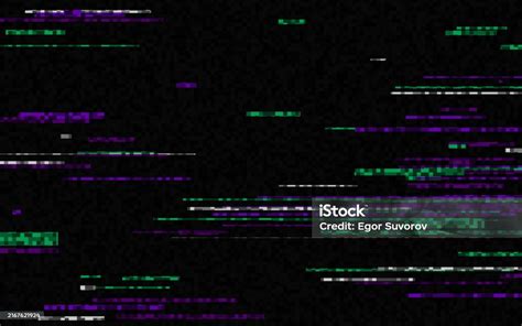 글리치 픽셀 배경 컬러 디지털 오류입니다 미래 지향적인 비디오 노이즈 추상 사이버 펑크 화면 Tv 신호가 끊어졌습니다 무작위 왜곡 선 비디오 분해 벡터 일러스트 레이 션