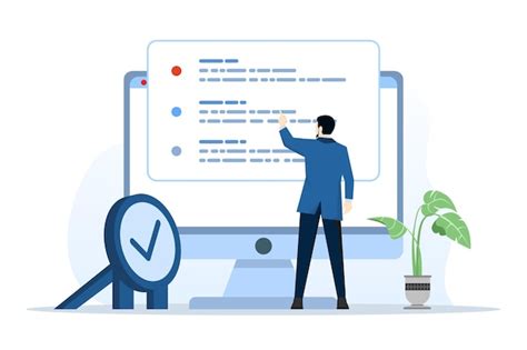 Premium Vector Performance Management Concept With People Setting