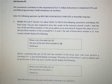 Solved Lab Exercise This Assessment Contributes To The Chegg