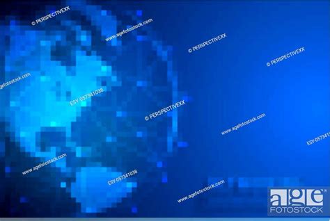 Global Network Connection Background Blue World Map Vector Illustration Eps File Stock