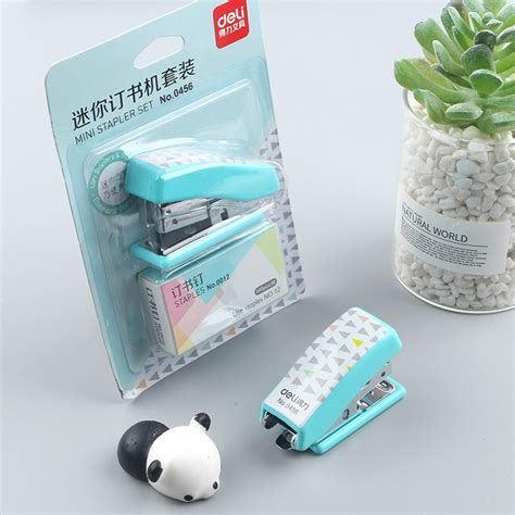 Deli Set Stapler Cute Cartoon Stapler Mini Small S Vicedeal