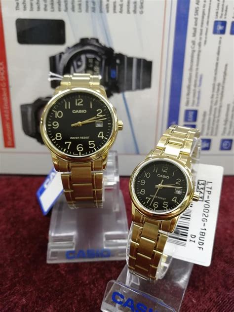 Orig Casio Gold Couple Watch Mtp V002g 1b Ltp V002g 1b Luxury Watches On Carousell