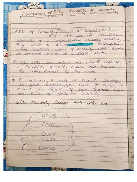 5 D Security At University Pdf