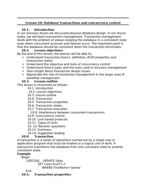 Databasetransactions Pdf Database Transaction Information Technology