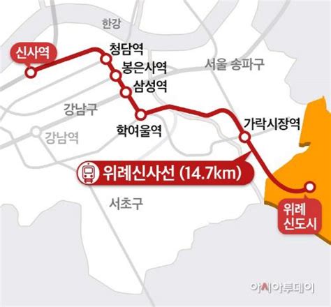 위례신사선 내년 착공요동치는 인근지역 집값 Zum 뉴스