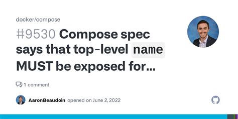 Compose Spec Says That Top Level `name` Must Be Exposed For Interpolation But It Isnt · Issue