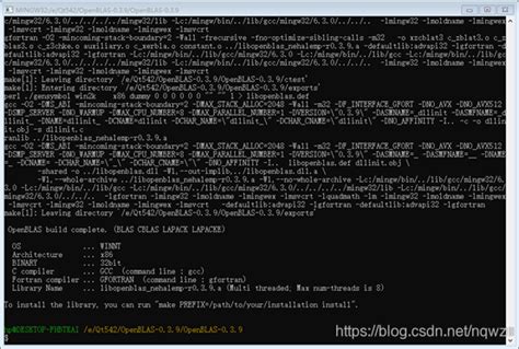 Openblas 编译最新教程之使用mingw（2021版）mingw Openblas Csdn博客
