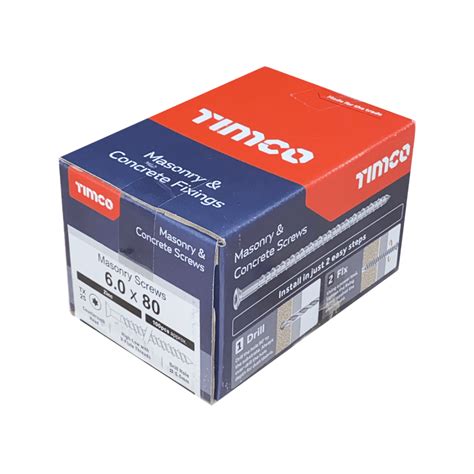 Timco Multi Fix Masonry Screws Csk Box Of 100