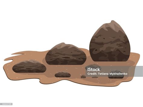 돌 바위 산 바위 세트 돌 풍경 거칠고 단단한 바위의 조각 지질학 건축 자재 개념 자갈 이나 콘크리트 질감 자갈 화강암 벽 벡터 그림입니다 0명에 대한 스톡 벡터 아트 및