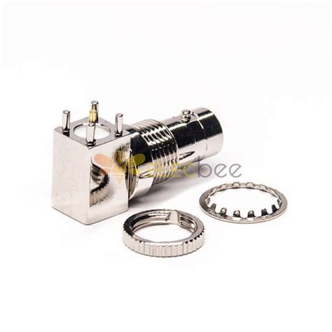 Elecbee Mini Bnc Connector Female Bulkhead Through Hole For Pcb Mount