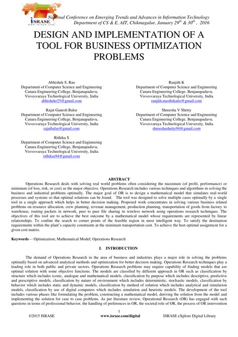 Constrained Optimization Business