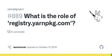What Is The Role Of · Issue 889 · Yarnpkgyarn · Github